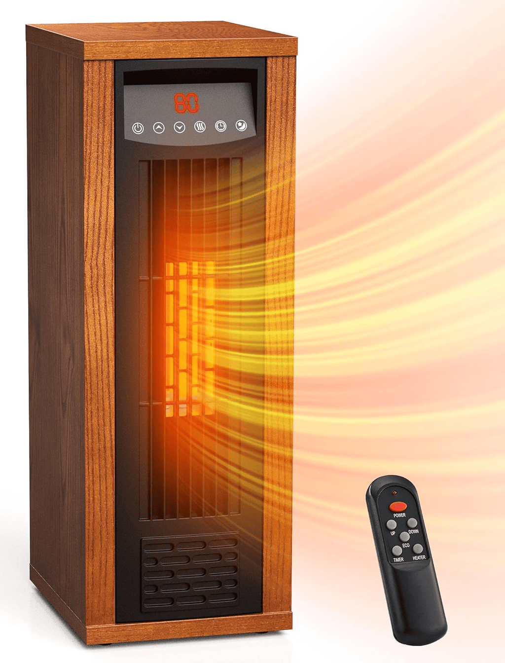 Air Choice Infrared Space Heater, 1500W PTC Portable Electric Heaters ...